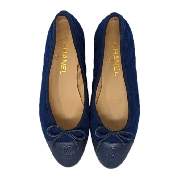 CHANEL | Shoes | Chanel Ballet Flats Slippers Quilted Interlocking Cc ...
